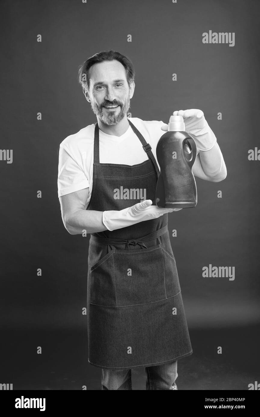 Man washing up housework Black and White Stock Photos & Images - Alamy