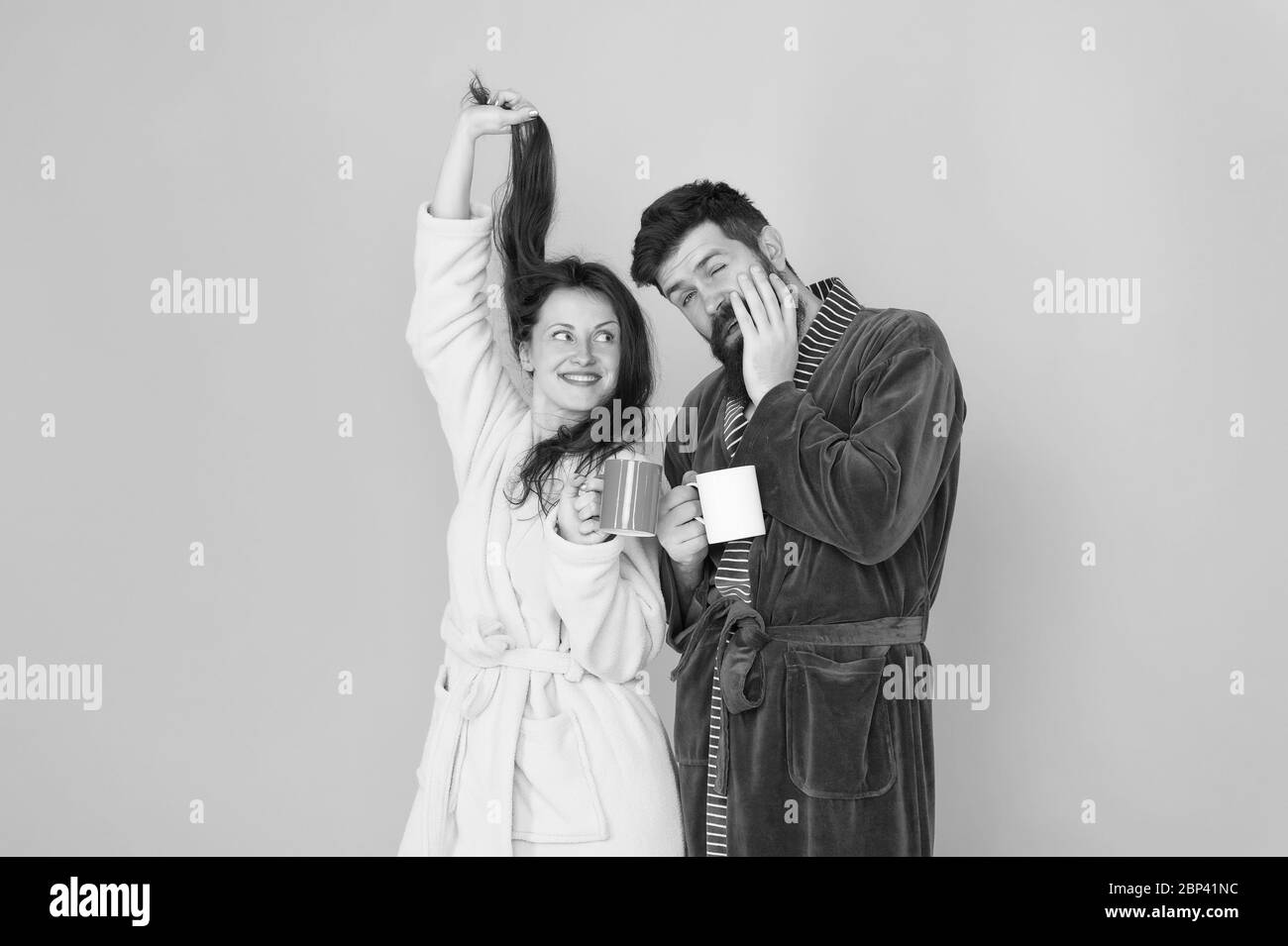 Lazy couple Black and White Stock Photos & Images - Alamy