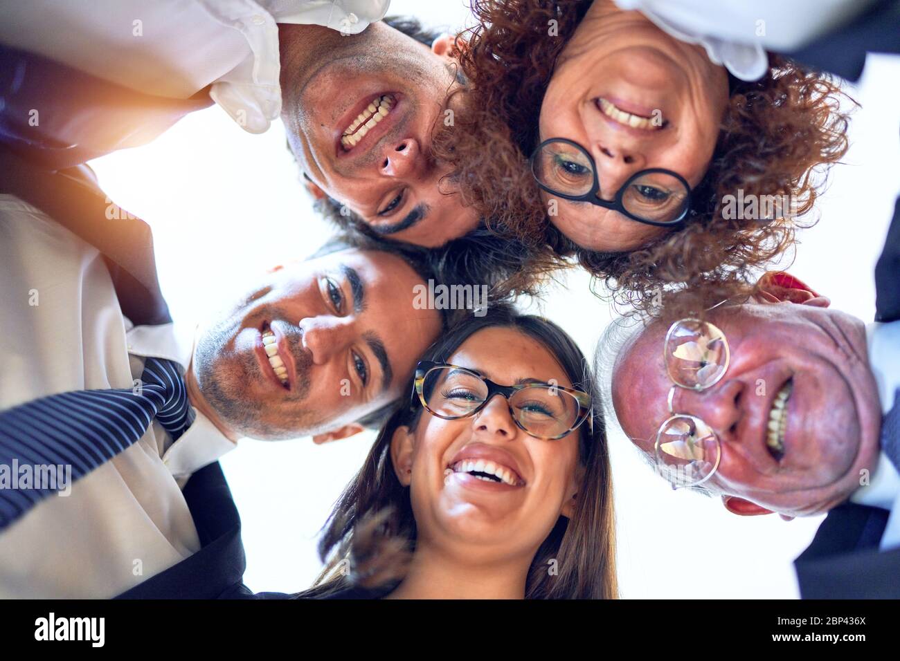 Group of business workers smiling happy and confident. Standing with ...