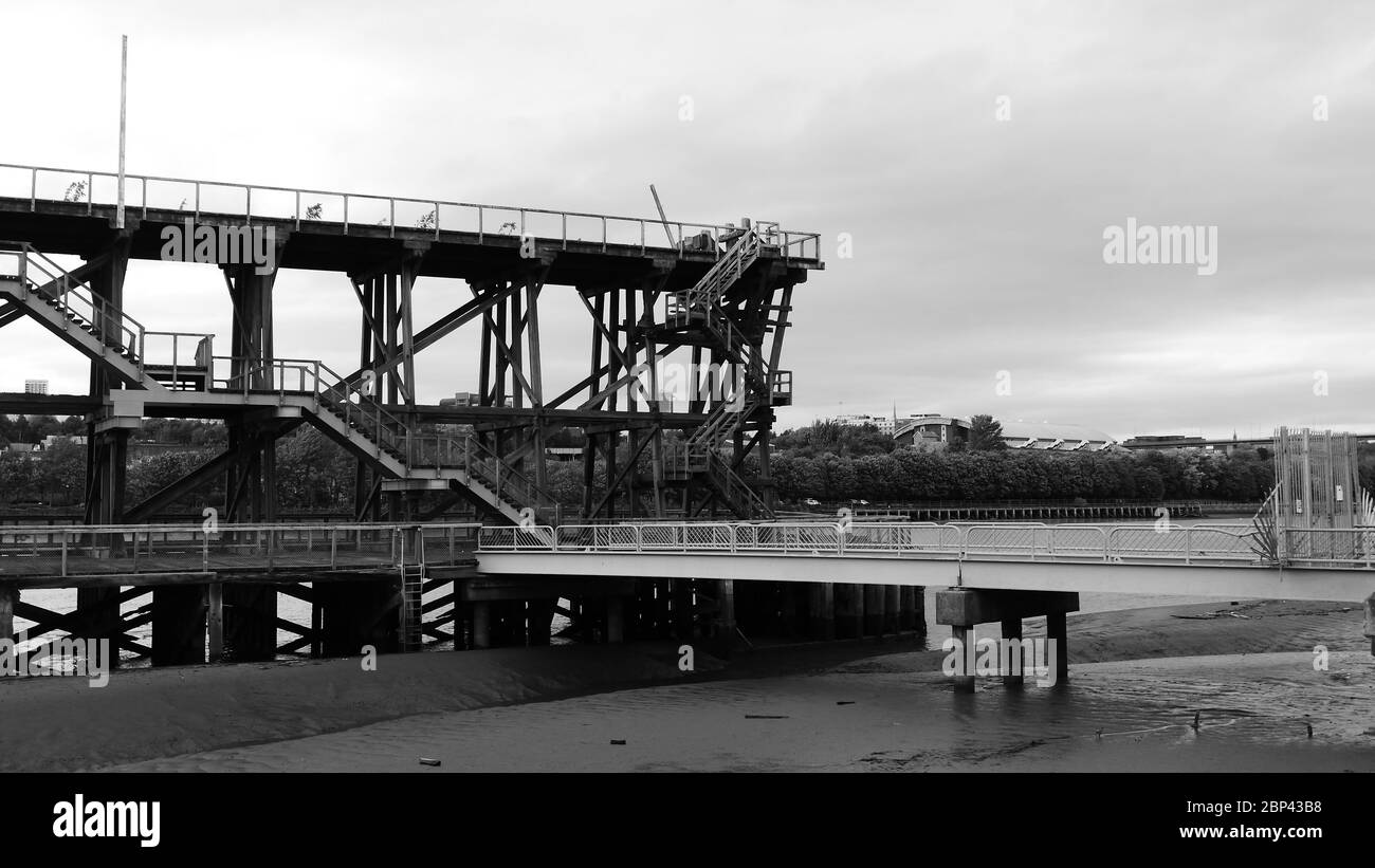 Dunston Staiths, Gateshead, UK following destructive fire on 16 May ...