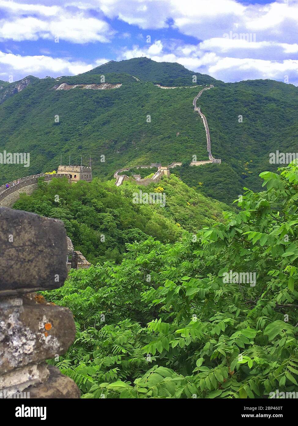 The famous Great Wall of China, one of the seven wonders of the world ...