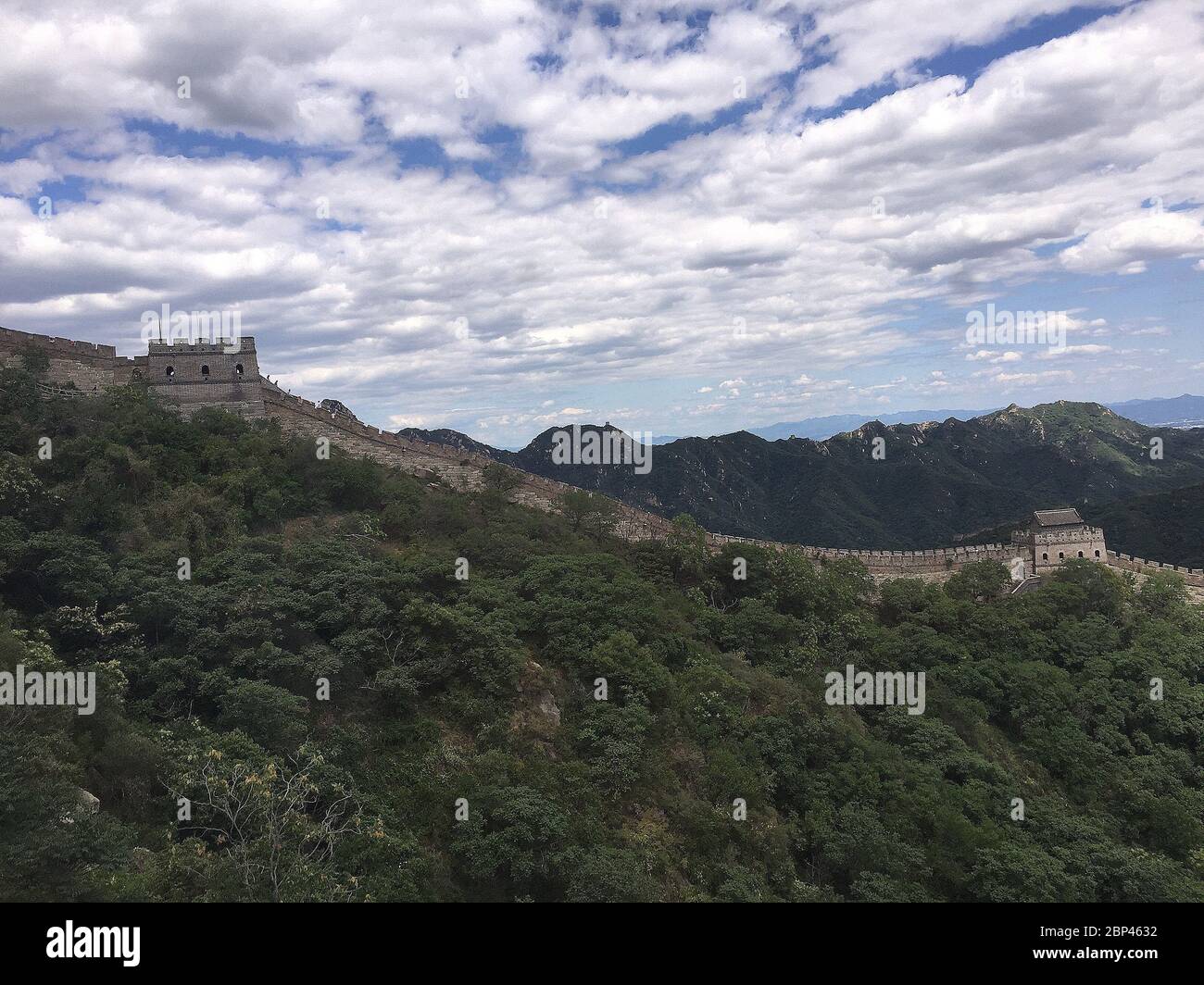 The famous Great Wall of China, one of the seven wonders of the world ...