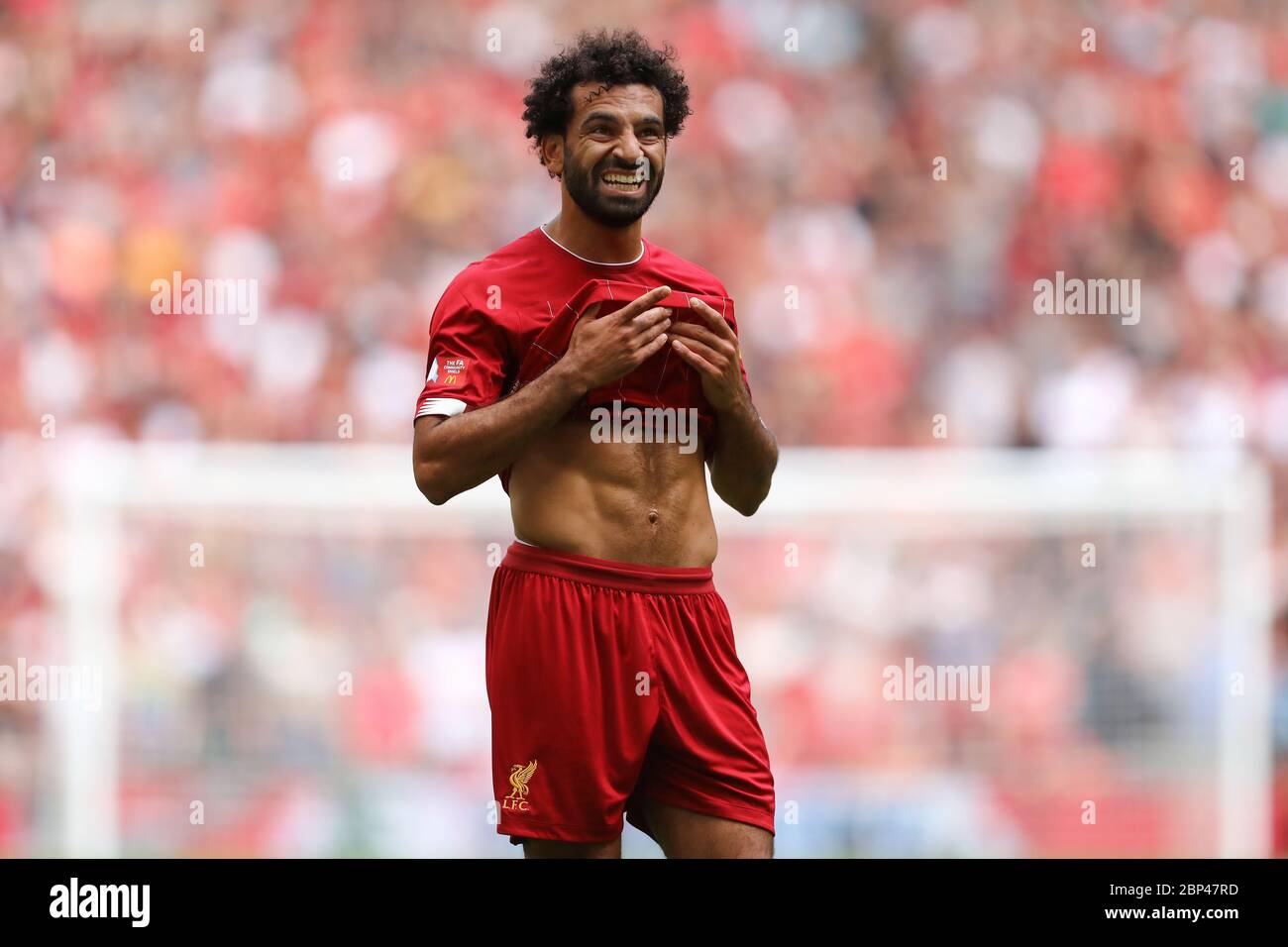 London, UK. 4th Aug, 2019. Mohamed Salah of Liverpool is seen during ...
