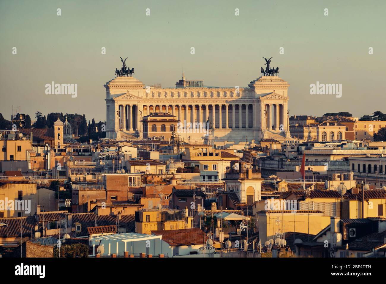 Rome rooftop view with ancient architecture in Italy Stock Photo - Alamy