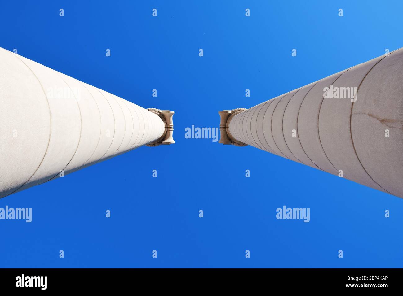 Pillar in The landmark Placa Espanya in Barcelona Spain Stock Photo - Alamy