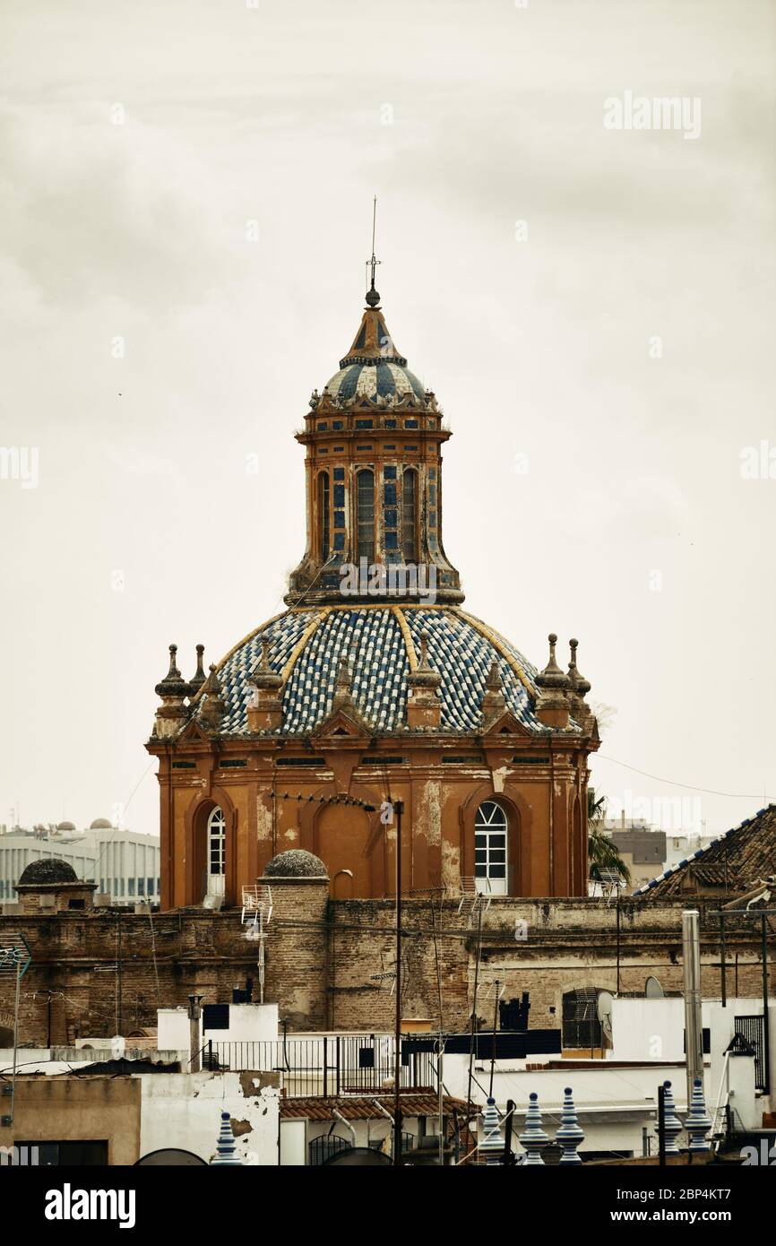 The Cathedral of Saint Mary of the See or Seville Cathedral rooftop ...