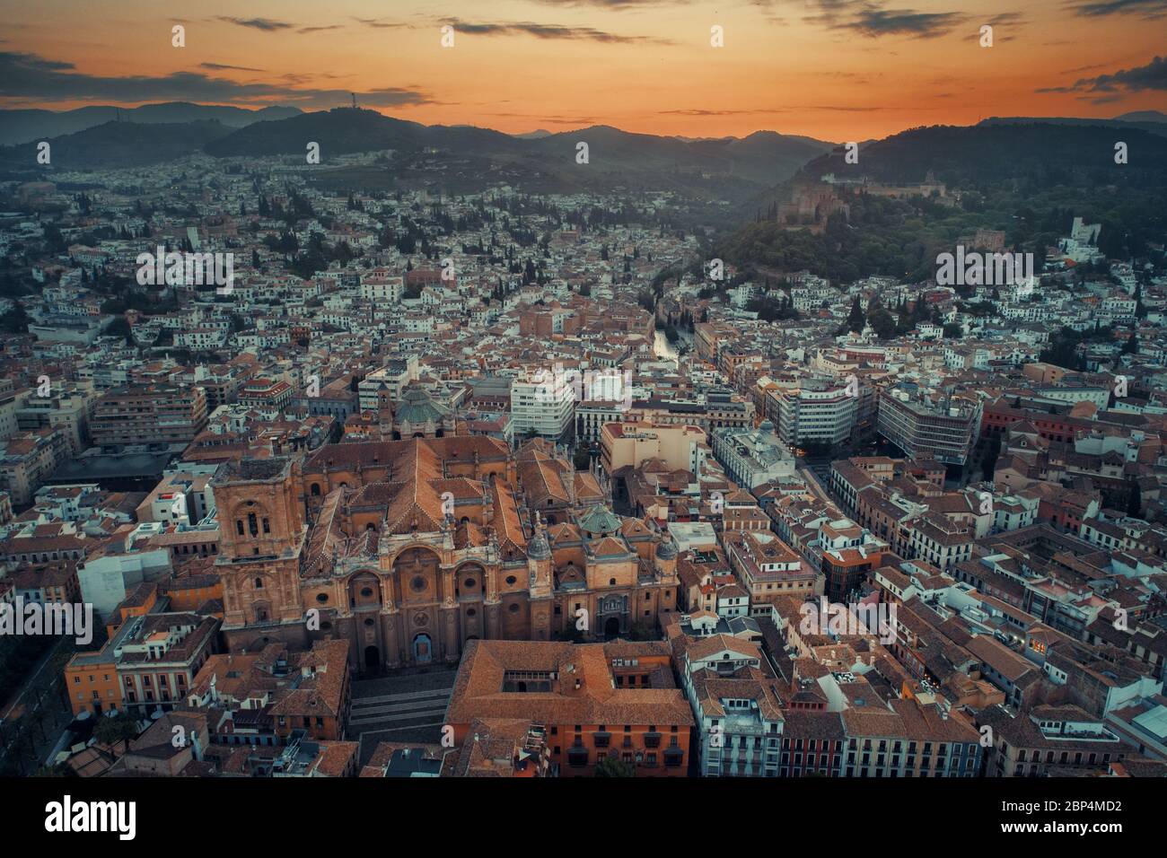 Sunrise above alhambra palace hi-res stock photography and images - Alamy
