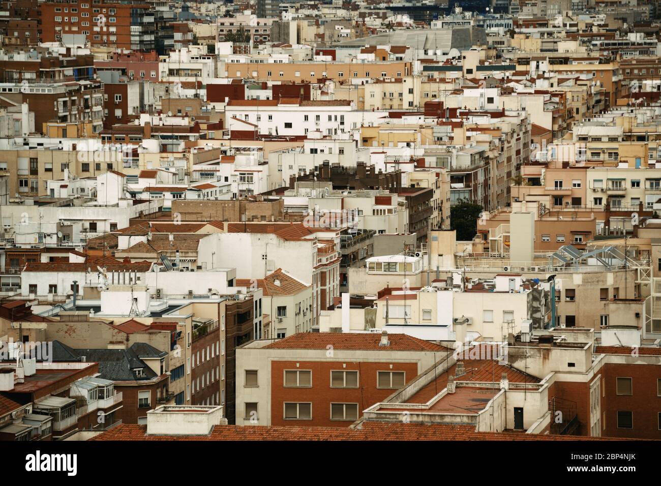 Madrid building rooftop view in Spain Stock Photo - Alamy