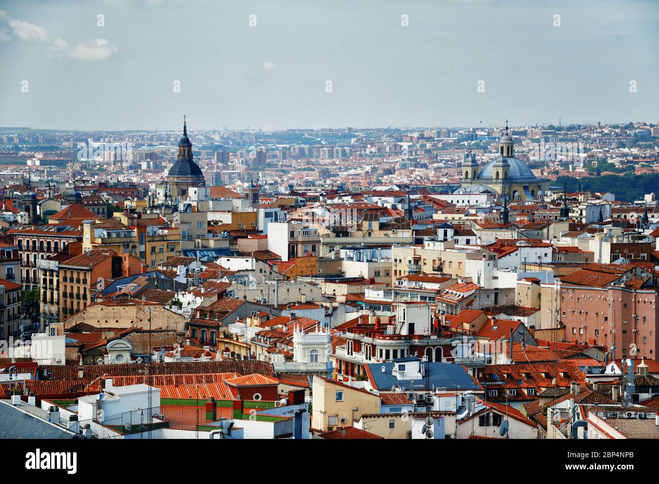 Madrid rooftop view of the city skyline in Spain Stock Photo - Alamy