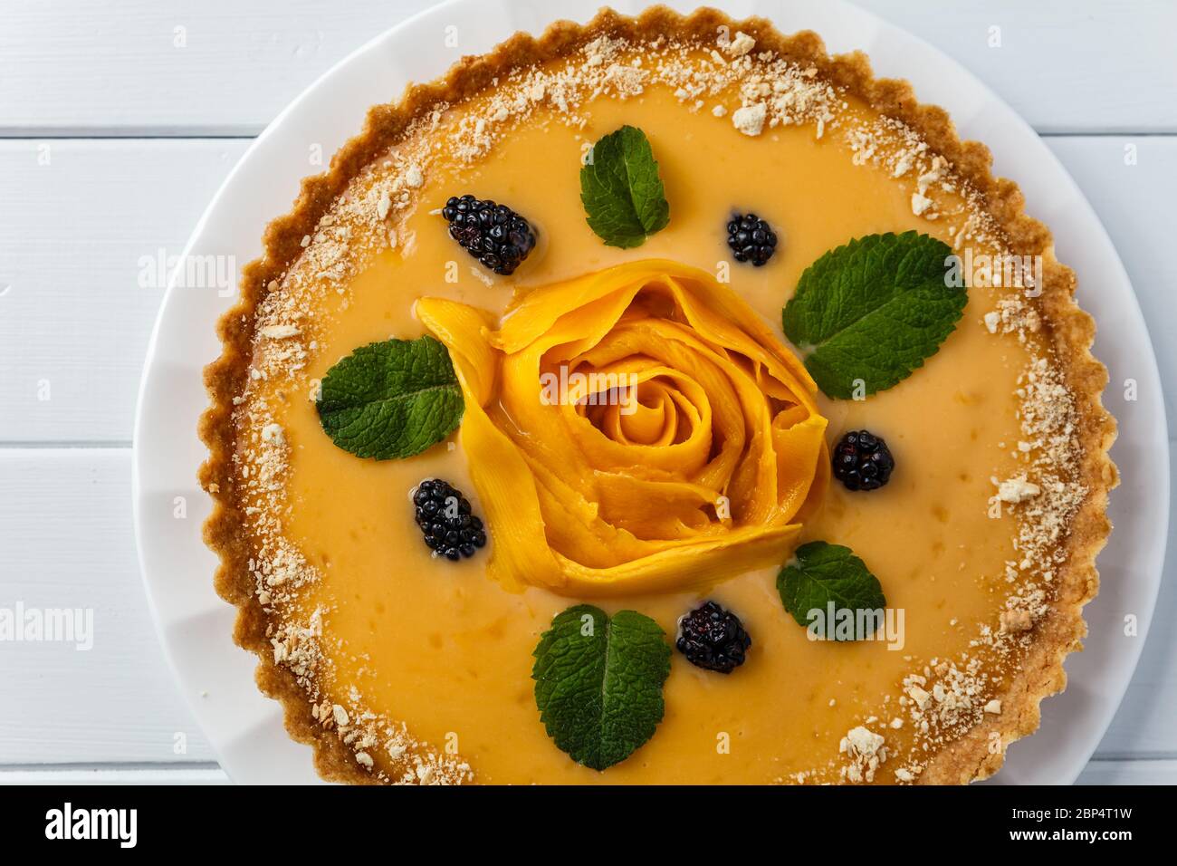 Delicious traditional homemade pie shortcrust pastry close-up on the ...