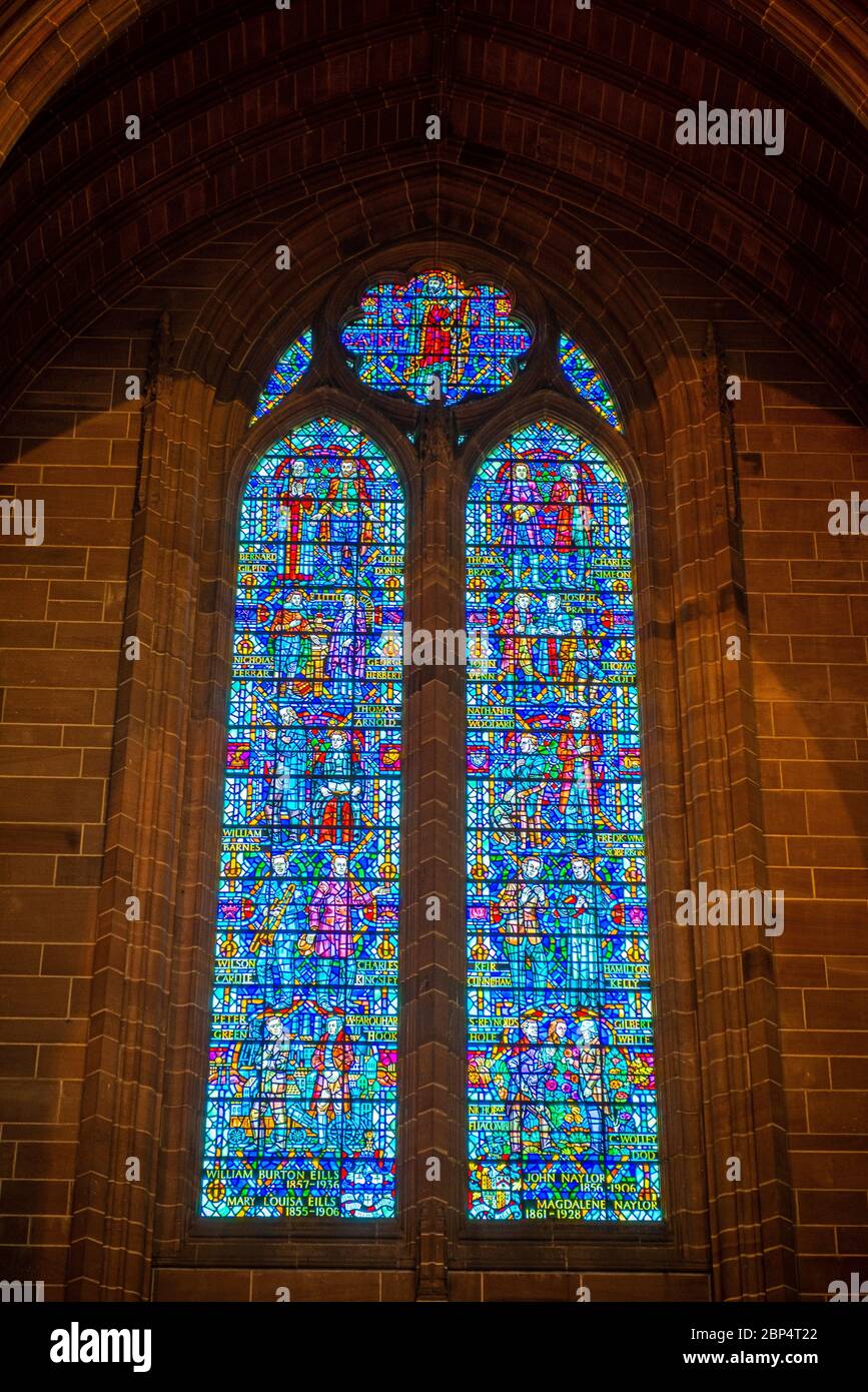Liverpool Anglican Cathedral historical architecture closeup view in ...