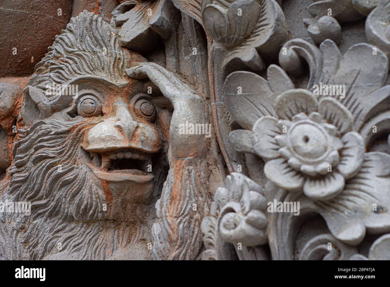 vintage architecture from a temple in ubud, bali, indonesia, 2018 Stock ...