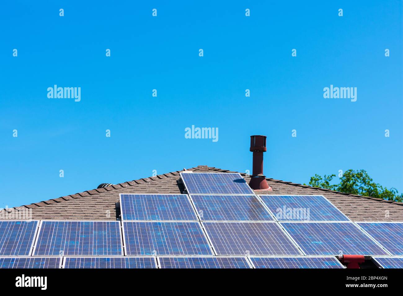 View of solar panels under blue sky hi-res stock photography and images ...