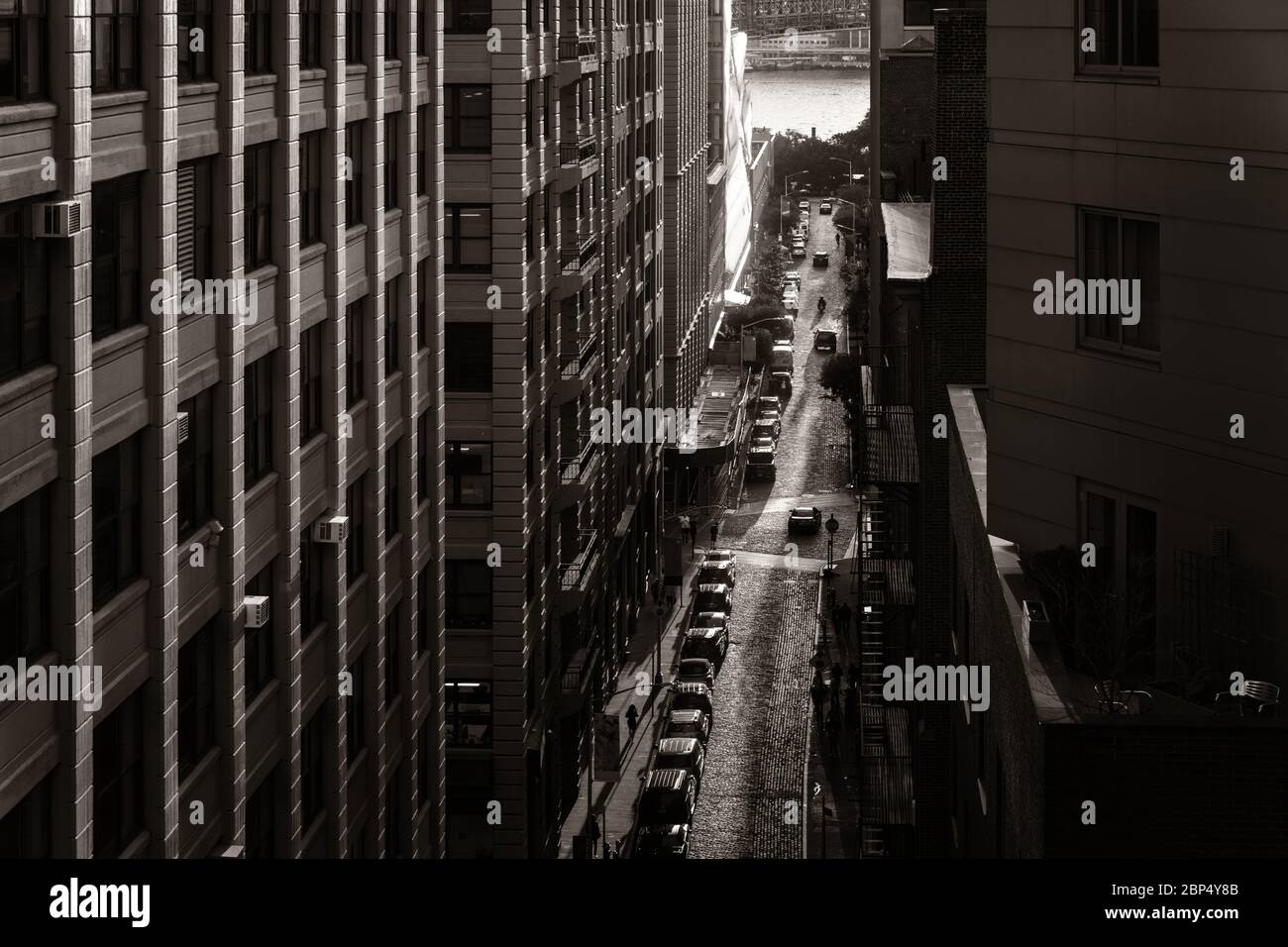 New York City urban street view with historical architecture Stock ...