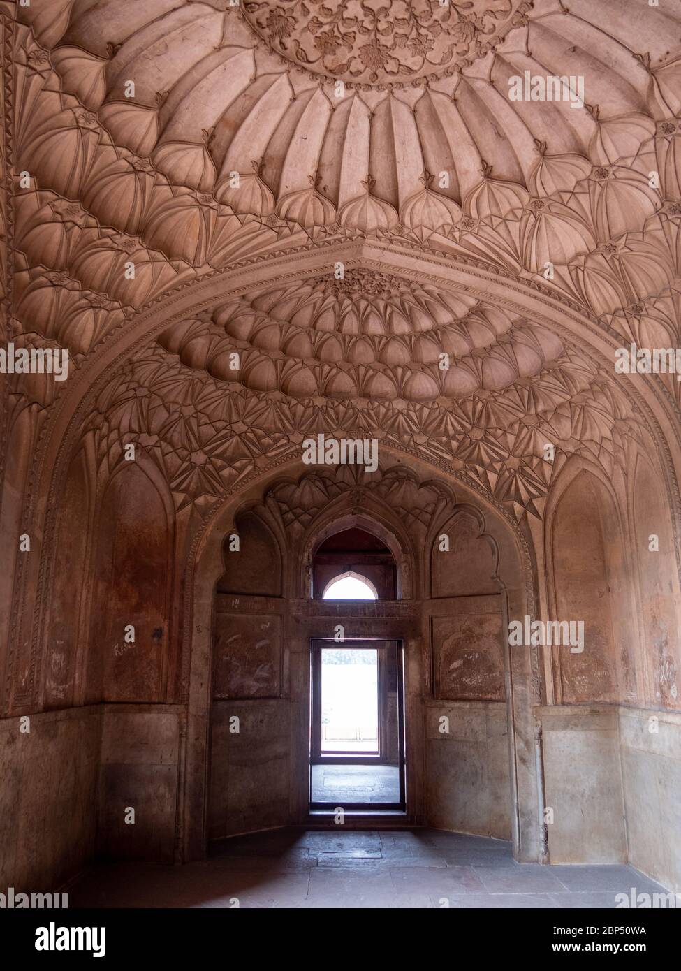looking towards a window of the mausoleum of safdarjung's tomb in new ...