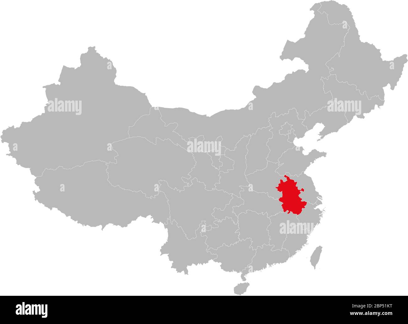Anhui china asia map Stock Vector Images - Alamy