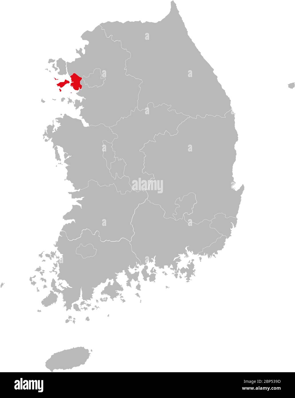 Map of incheon hi-res stock photography and images - Alamy