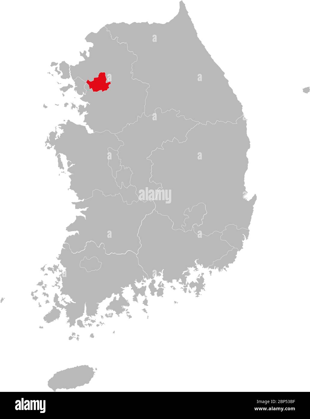 Seoul province highlighted on South korea map. Business concepts and ...