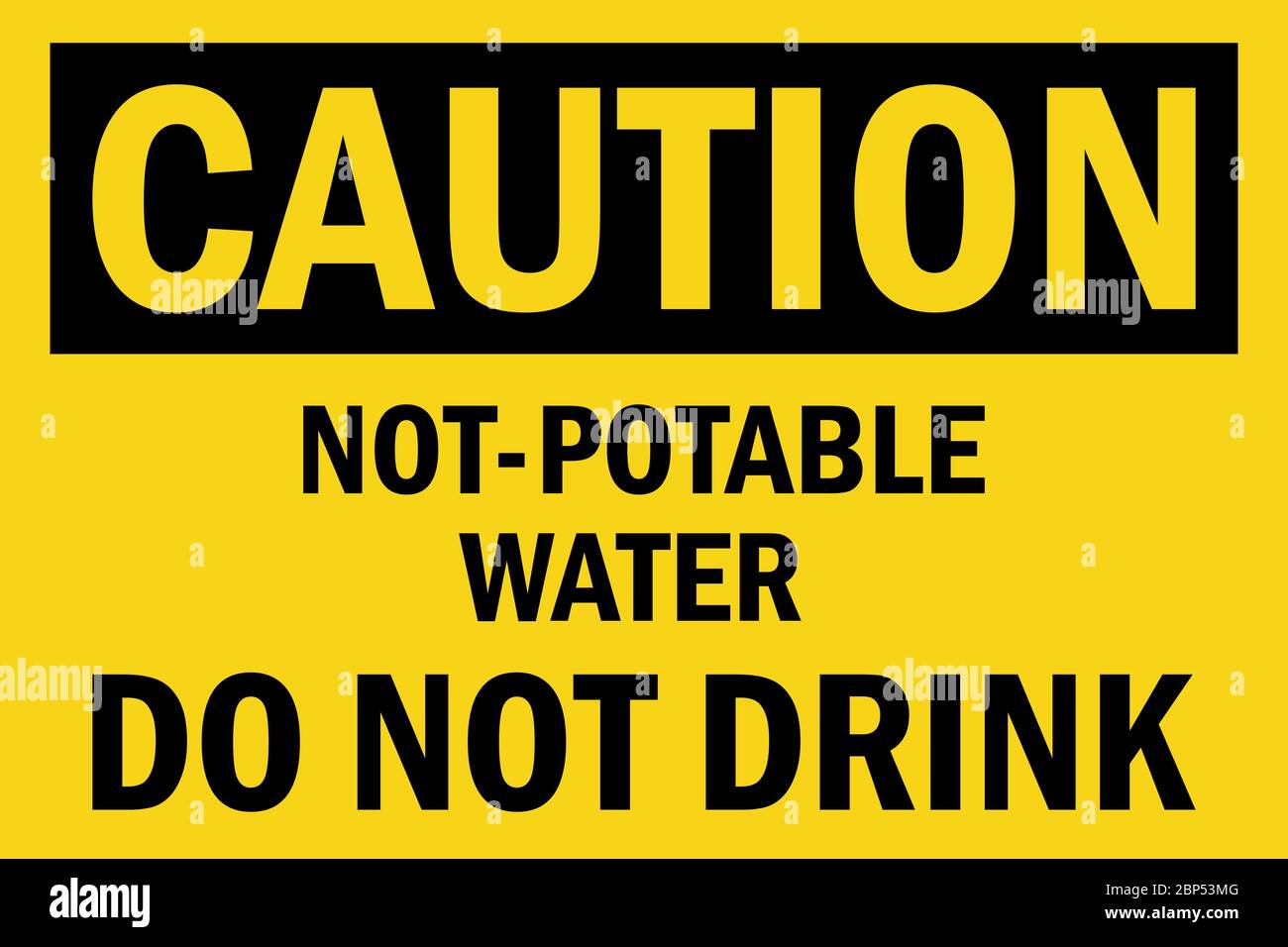 Don not drink. Not-potable water caution sign. Perfect for backgrounds ...