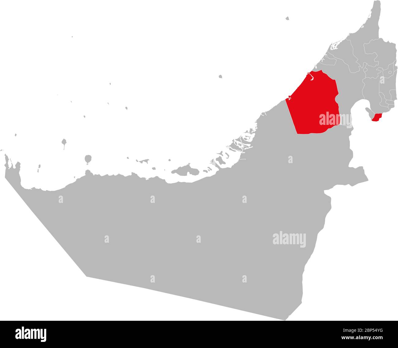 Dubai highlighted map Stock Vector Images - Alamy
