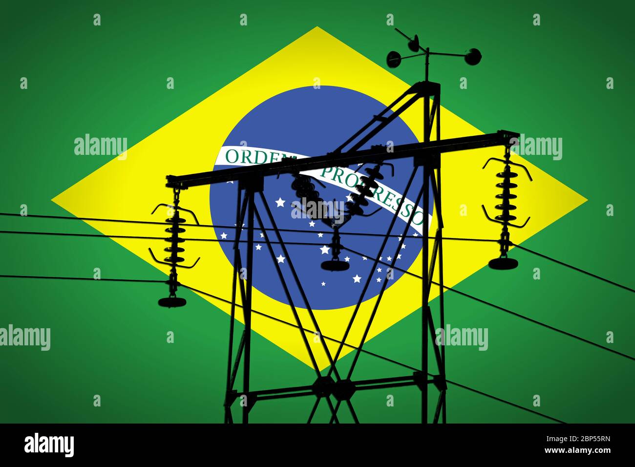 Concept Illustration With Brazilian Flag in the Background And old ...