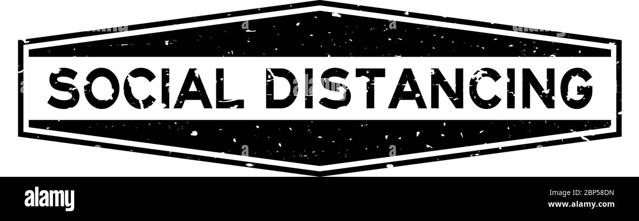 Grunge black social distance hi-res stock photography and images - Alamy