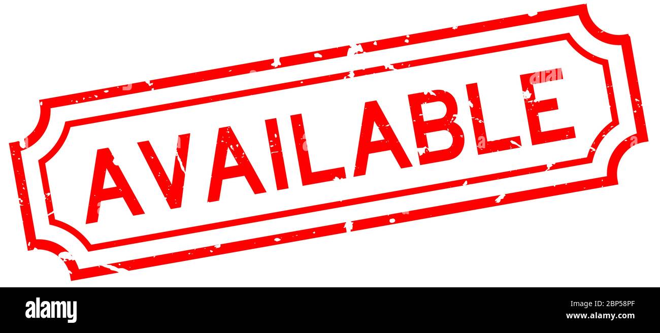 Grunge red available word rubber business seal stamp on white background Stock Vector Image ...
