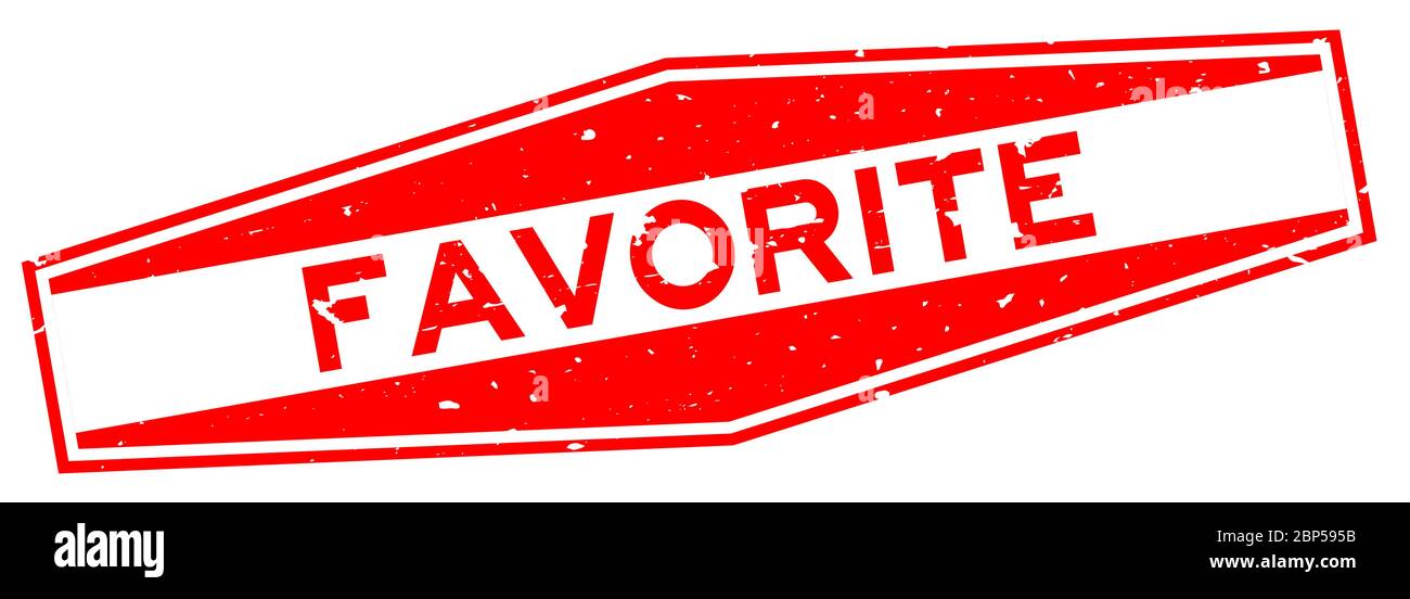 Grunge red favorite word hexagon rubber seal stamp on white background Stock Vector Image & Art ...