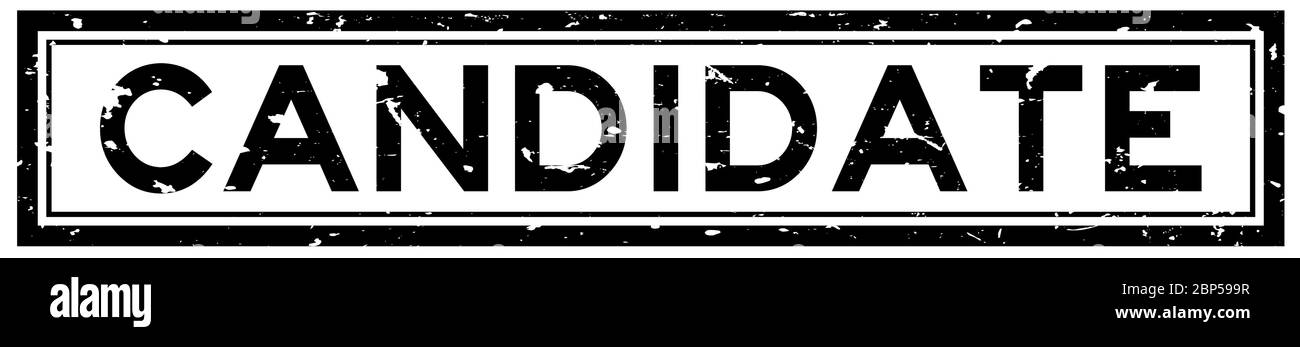 Grunge black candidate word square rubber seal stamp on white background Stock Vector Image ...