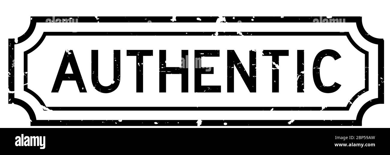 Grunge black authentic word rubber seal stamp on white background Stock ...
