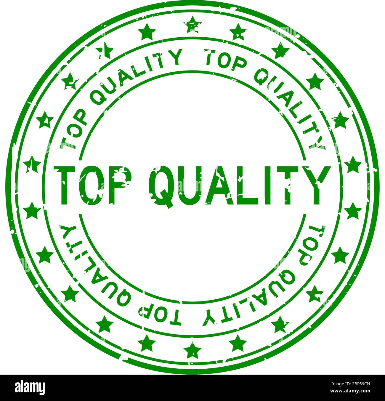 Grunge green top quality word round rubber seal stamp on white background Stock Vector Image ...