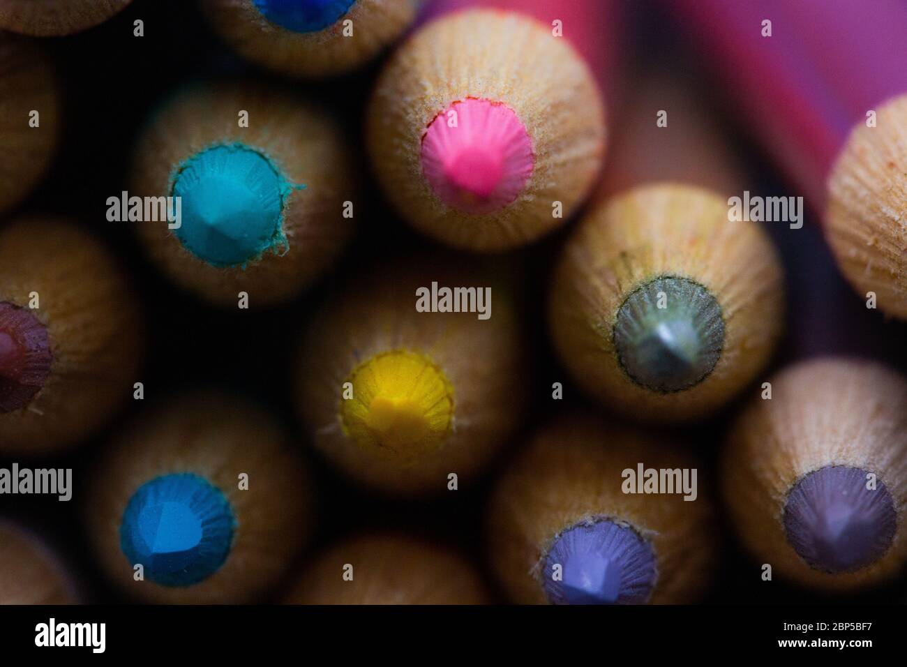 Macro picture of colored pencils Stock Photo - Alamy