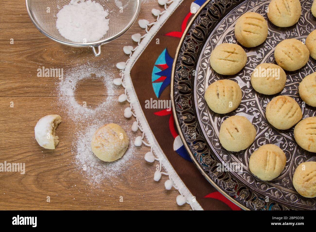 Kahk El Eid - Cookies of Eid El Fitr with sugar for Eid Elfitr ...