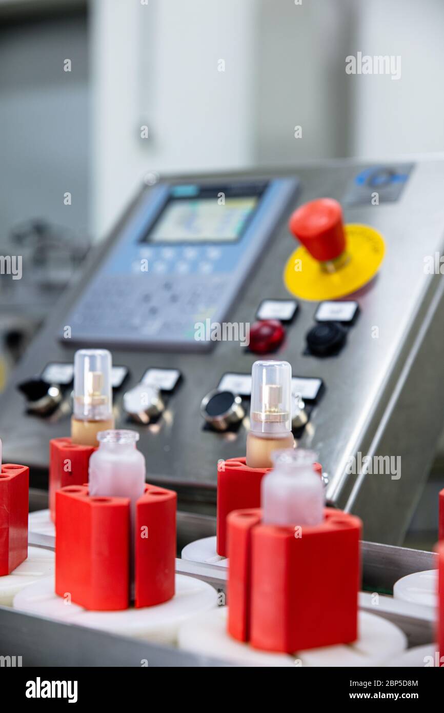Cosmetic industry equipment and production process Stock Photo - Alamy