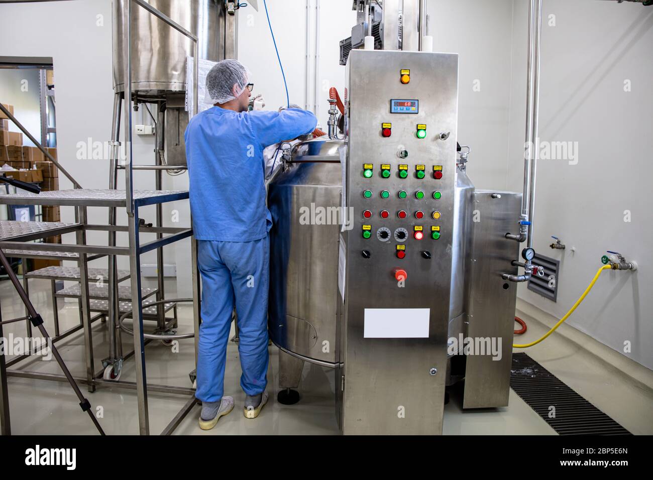 Cosmetic industry equipment and production process Stock Photo - Alamy