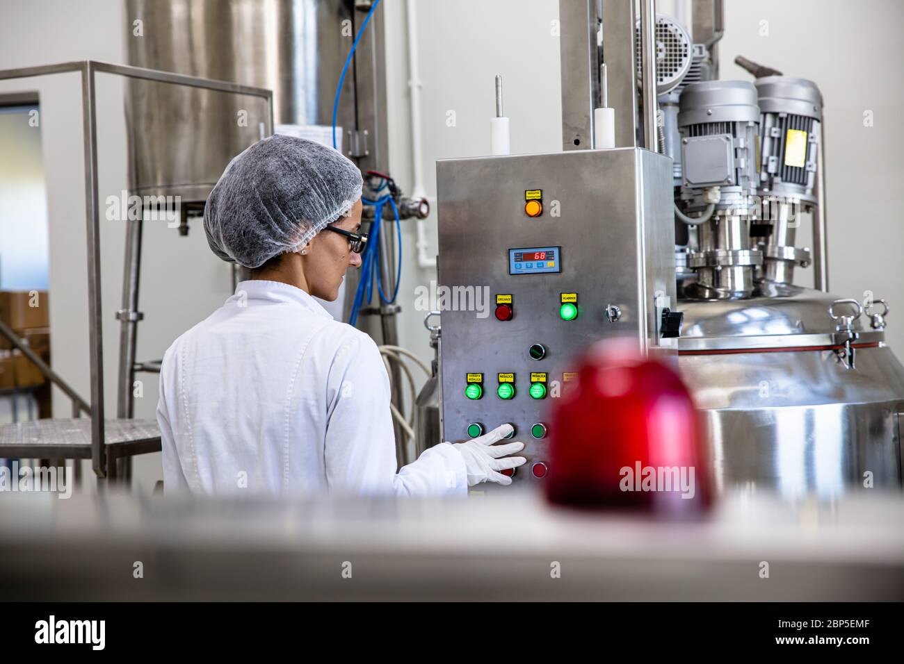Cosmetic industry equipment and production process Stock Photo - Alamy