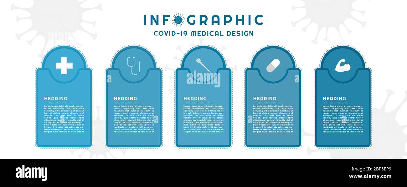 Infographic geometric shape for medical step to healthy with space for ...