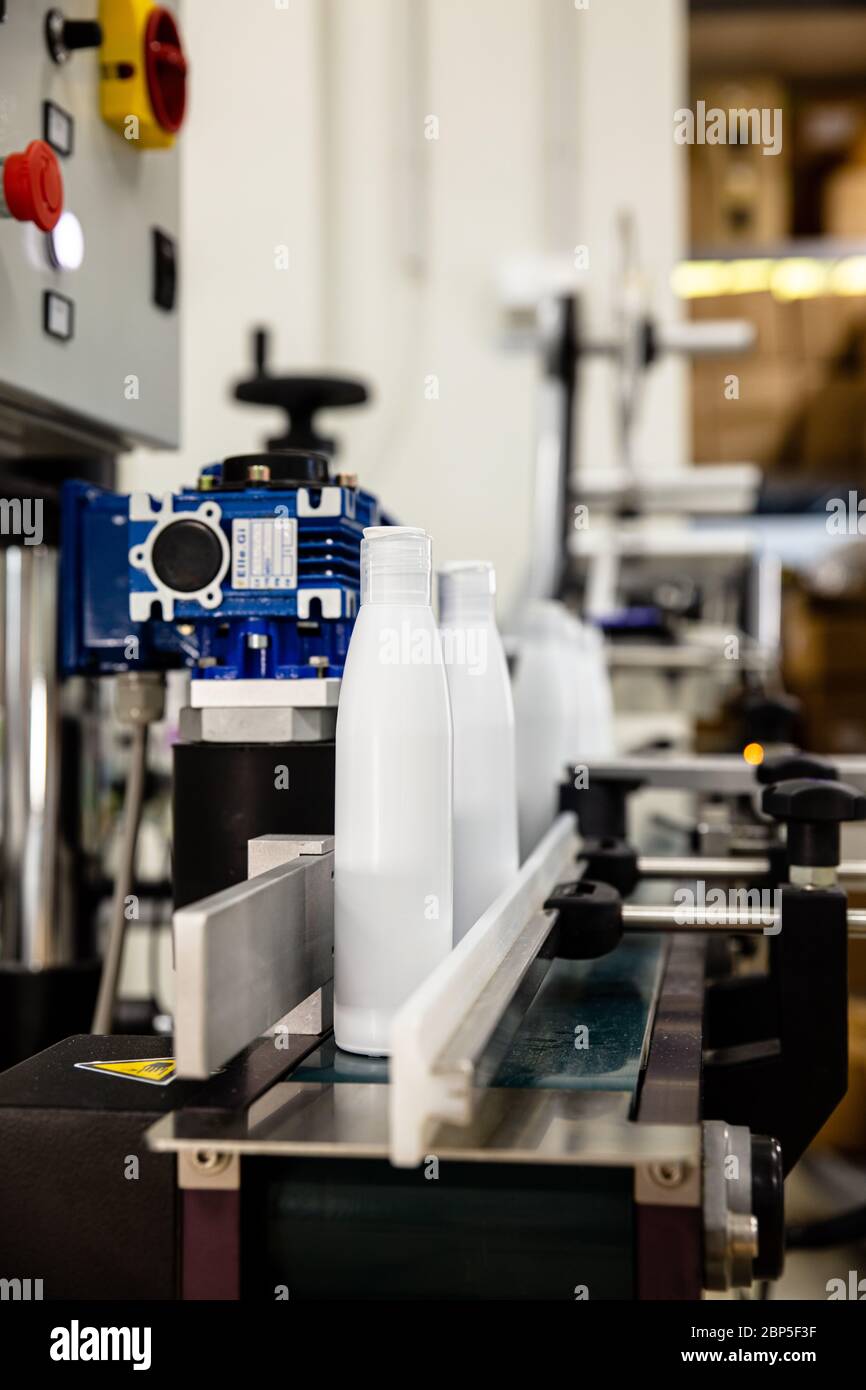 Cosmetic industry equipment and production process Stock Photo - Alamy