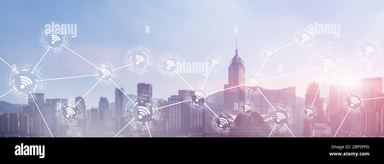 Wifi city communication technology fast internet connection 5g wireless ...