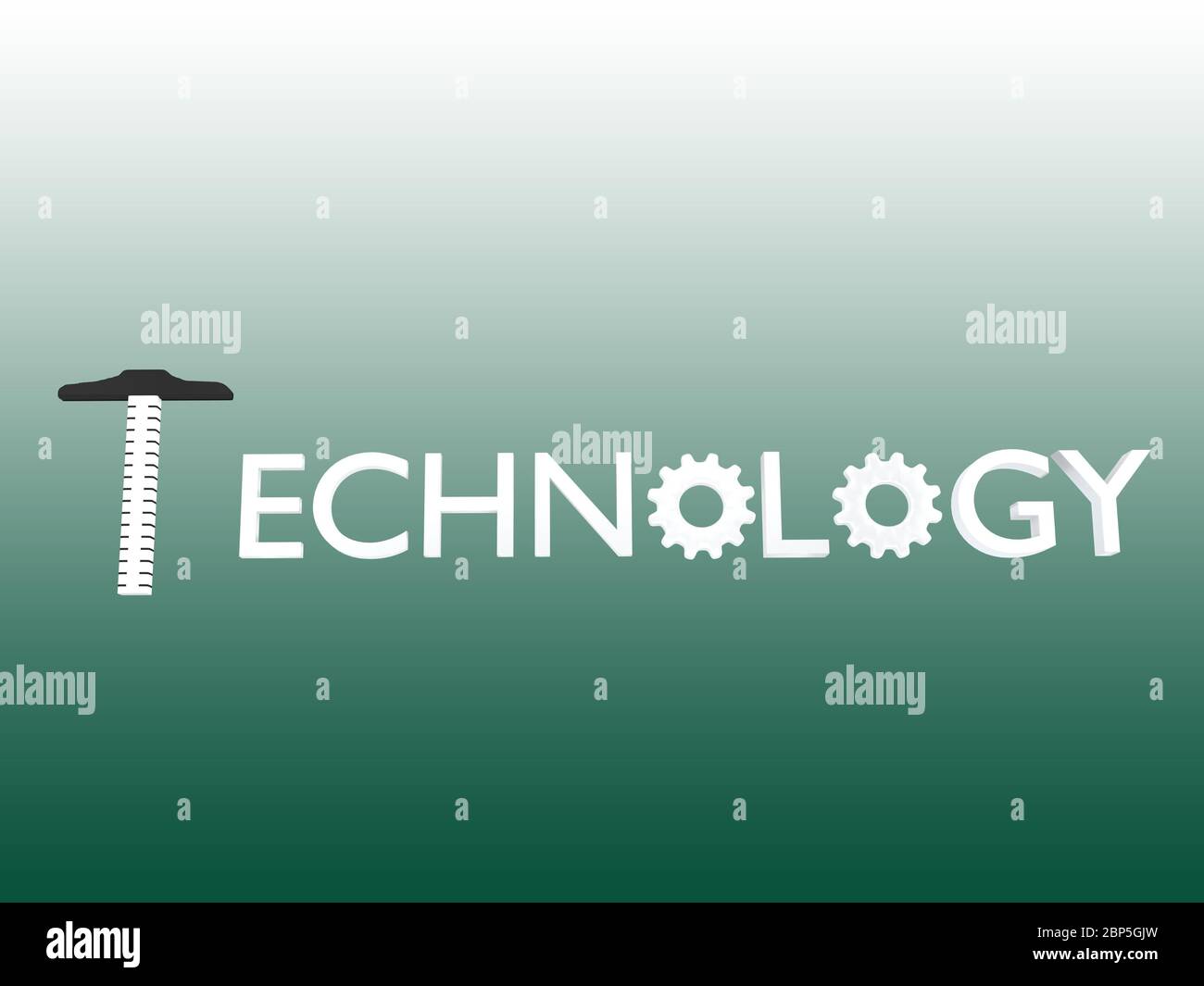 3D illustration of letters forming the word TECHNOLOGY ,isolated over ...