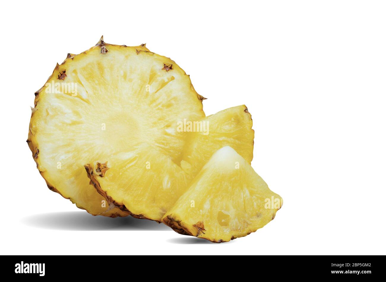 pineapple of cut on isolated background Stock Photo - Alamy