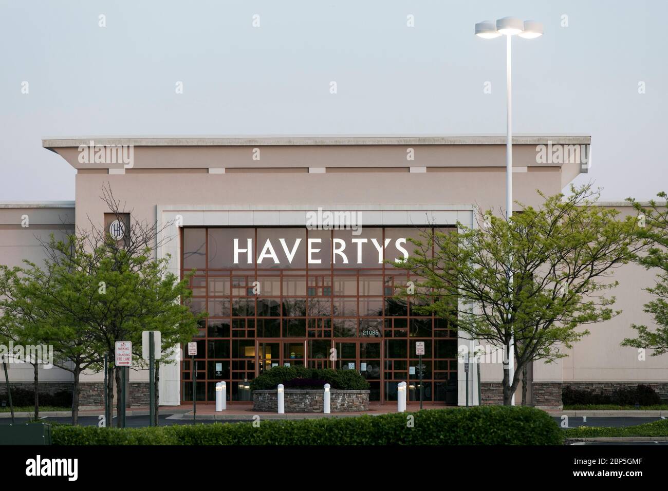 A logo sign outside of a Havertys retail store location in Sterling ...