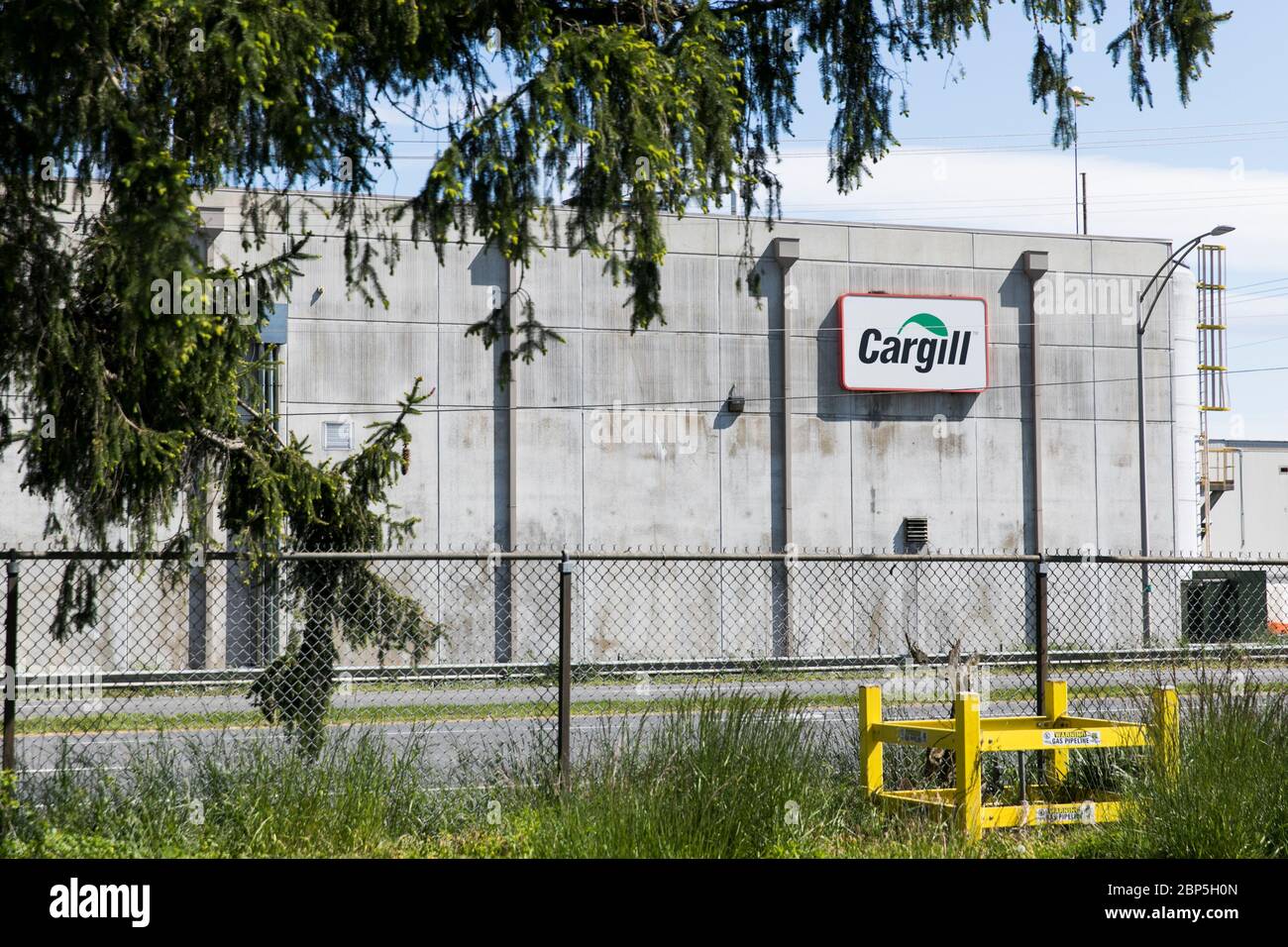 A logo sign outside of a Cargill poultry processing plant in Dayton ...
