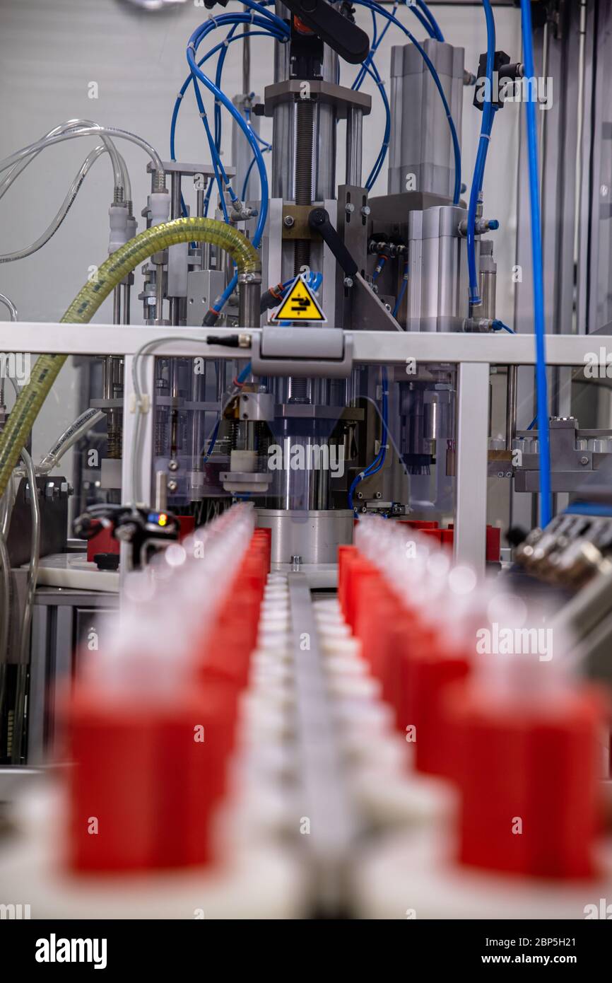 Cosmetic industry equipment and production process Stock Photo - Alamy