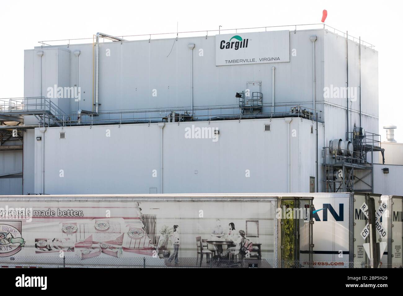 A logo sign outside of a Cargill poultry processing plant in ...