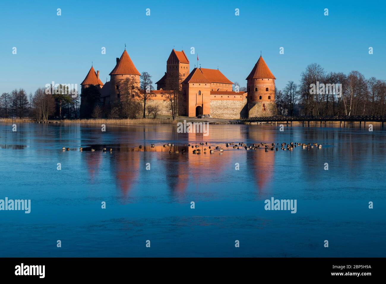 14th century medieval castle on island hi-res stock photography and ...