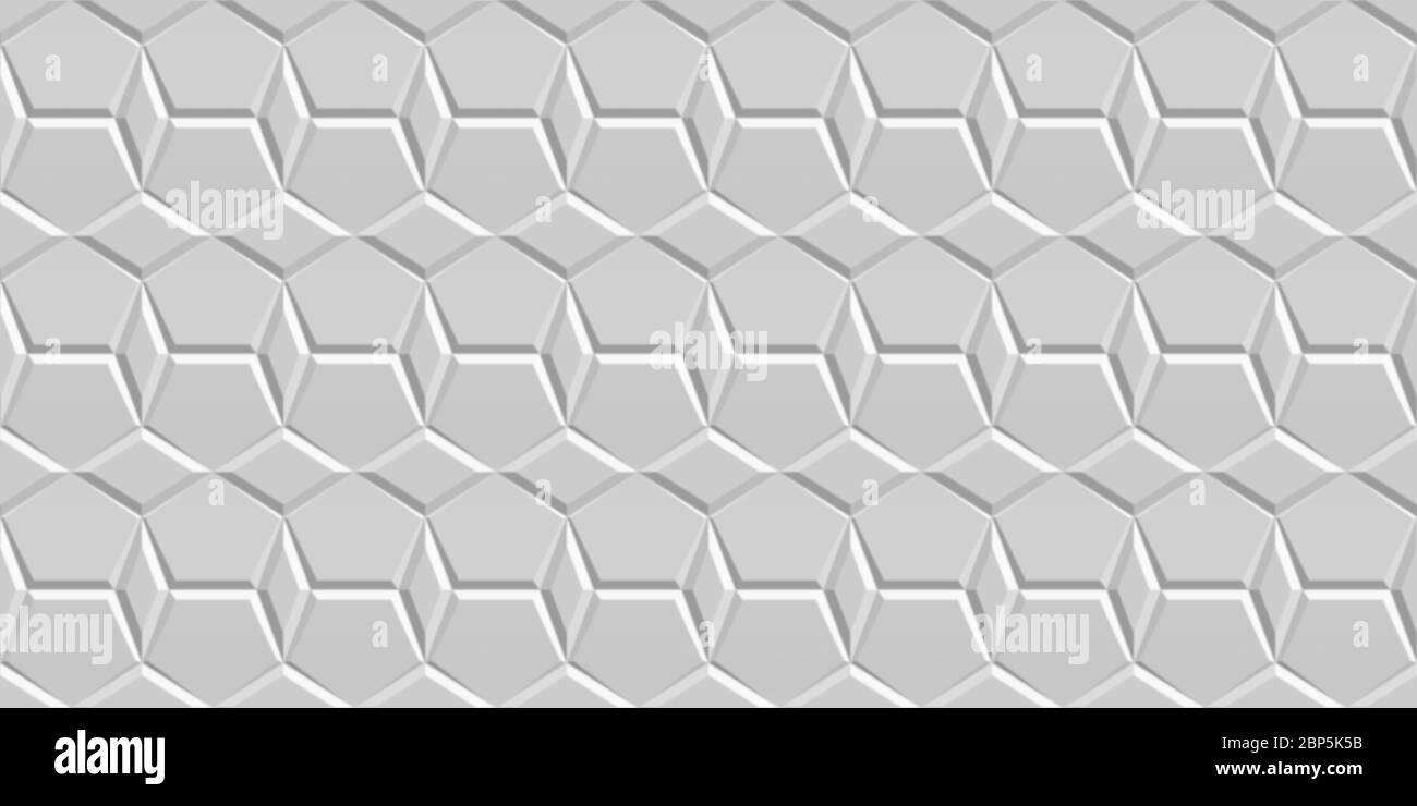 White seamless geometric texture. Origami paper style. 3D rendering ...