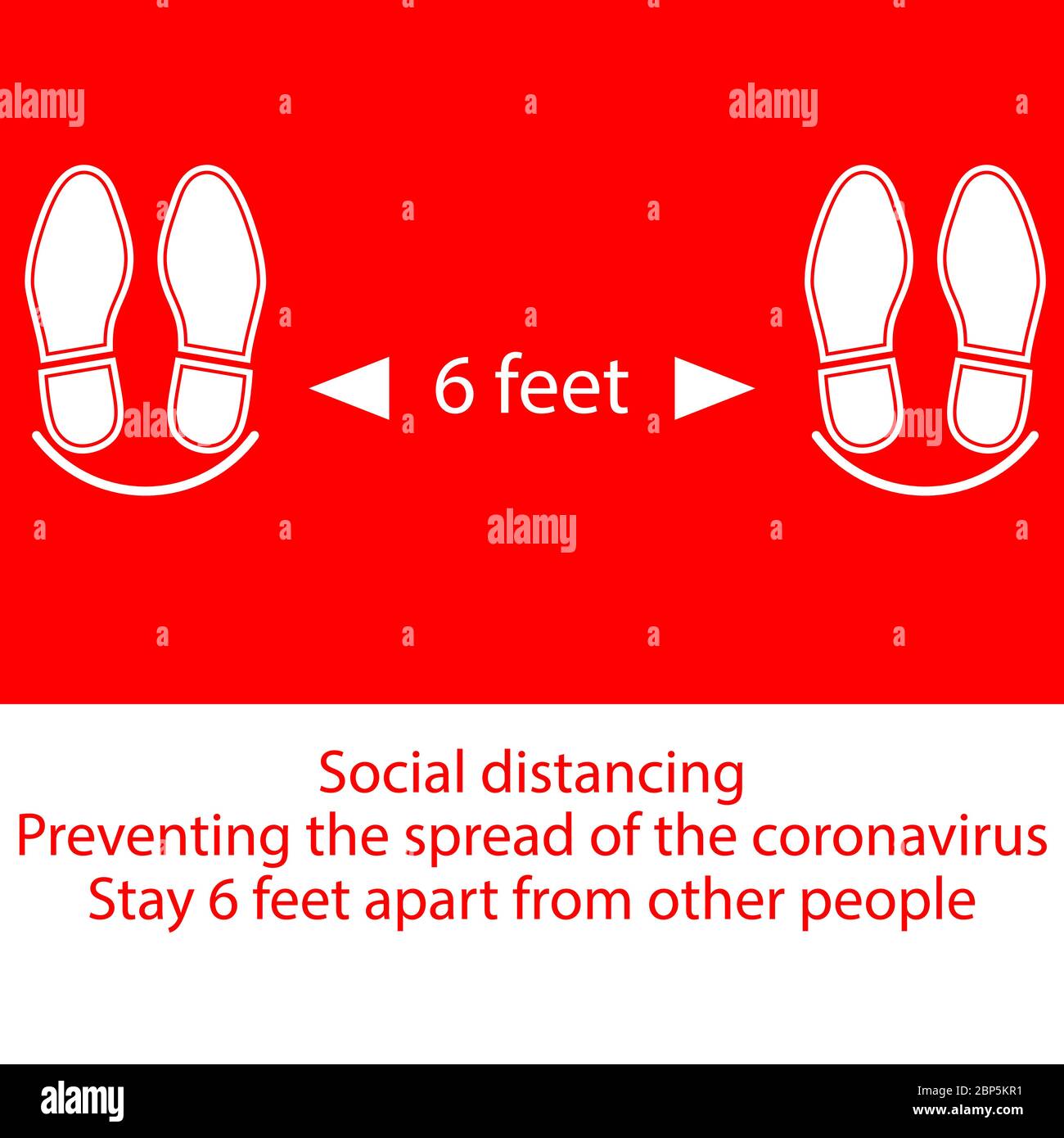 6 feet apart sign Stock Vector Images - Alamy