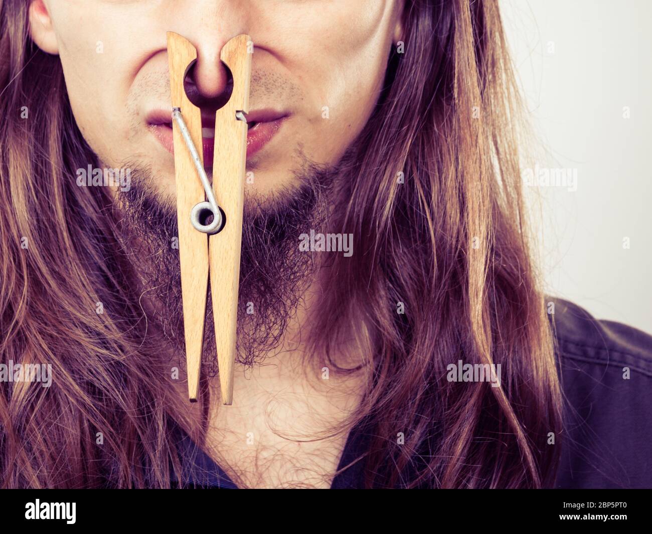Clothespin nose hi-res stock photography and images - Alamy