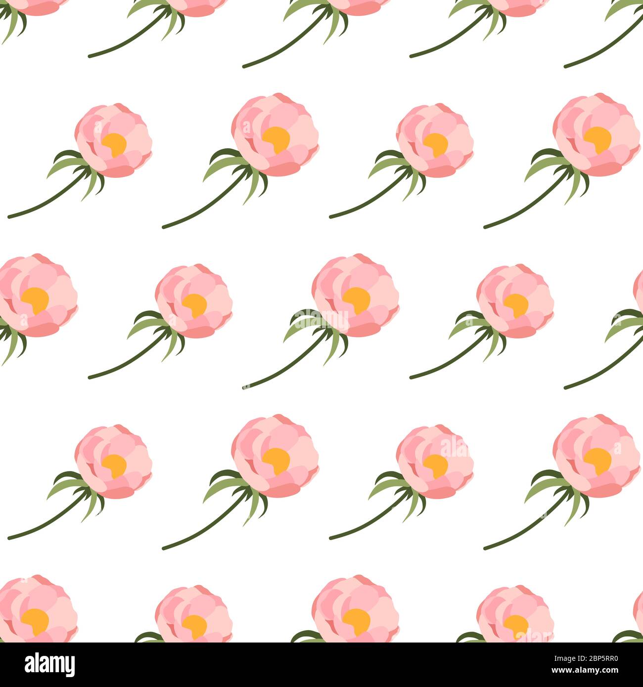 Peony flower seamless pattern for print design. Vintage vector ...
